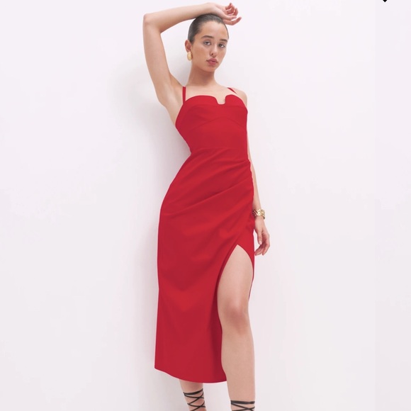 Reformation | Dresses | Reformation Alfred Dress Cherry Sz 2 | Poshmark